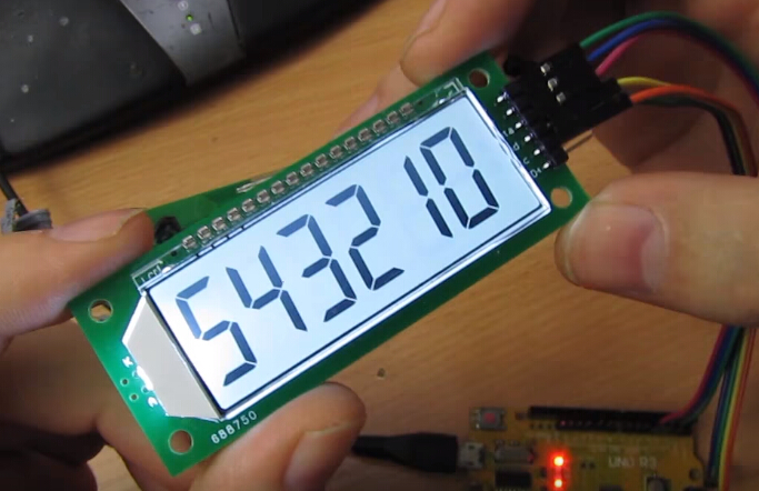 Segment Lcd Module 6 Bit 8 Segment 3 Wires Spi Ht1621 Controller Character Lcd For Arduino